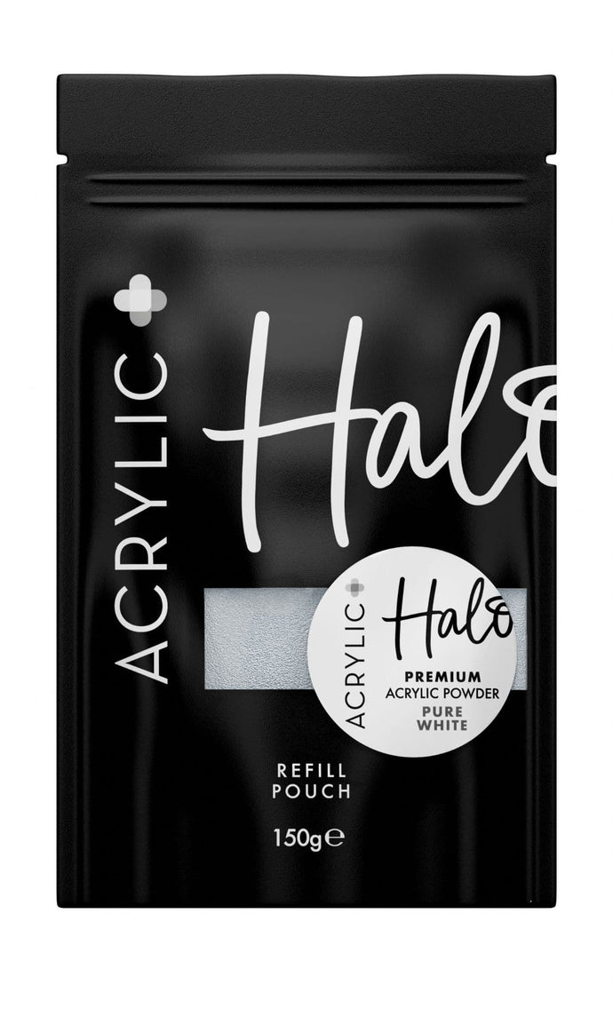 Halo Acrylic Plus Pure White Powder 150g Pouch – Better Salon Supplies